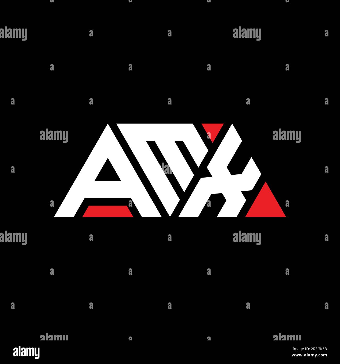 AMX triangle letter logo design with triangle shape. AMX triangle logo ...