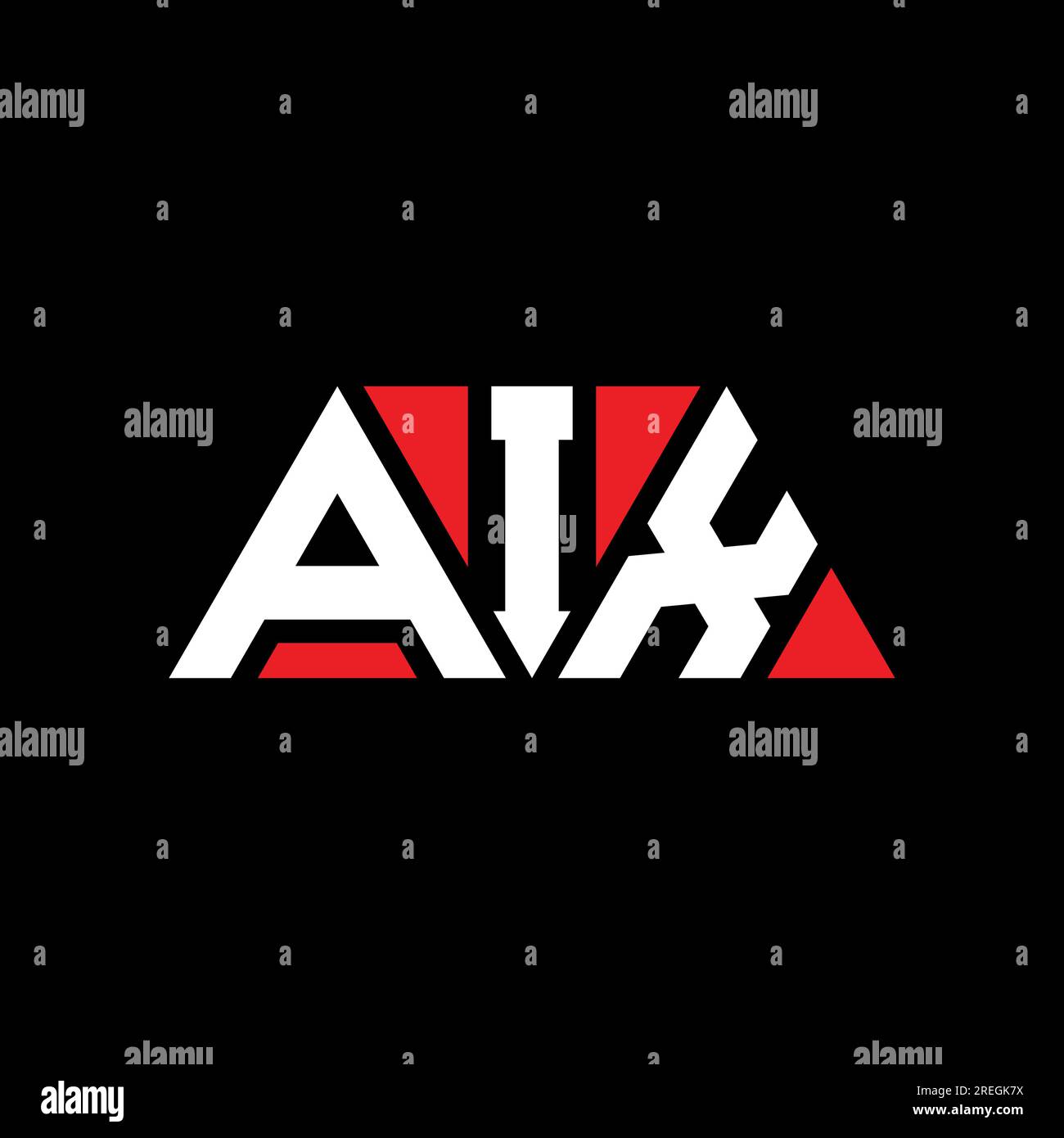 AIX triangle letter logo design with triangle shape. AIX triangle logo design monogram. AIX ...