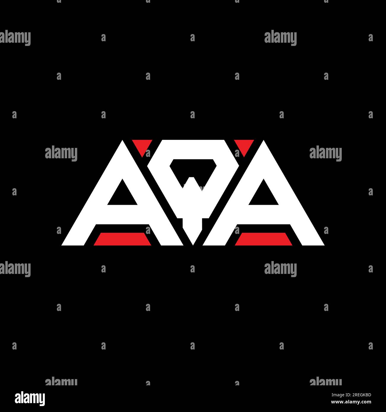 AQA triangle letter logo design with triangle shape. AQA triangle logo ...