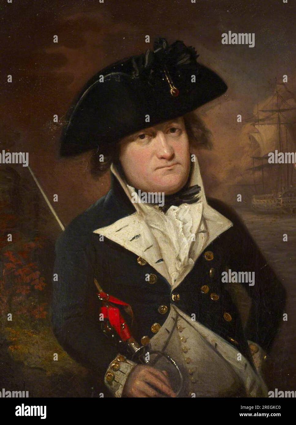 Portrait of a naval lieutenant, about 1795 by Richard Livesay Stock ...