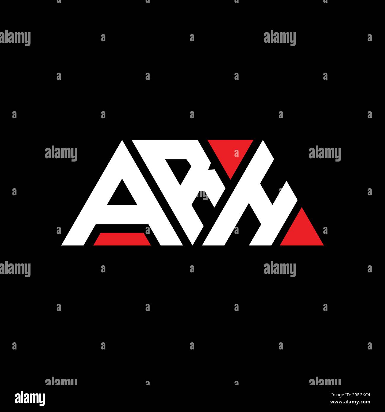ARH triangle letter logo design with triangle shape. ARH triangle logo design monogram. ARH ...