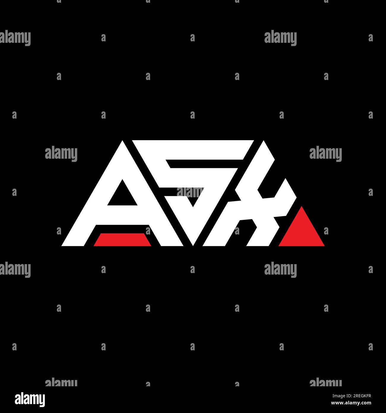 ASX triangle letter logo design with triangle shape. ASX triangle logo ...