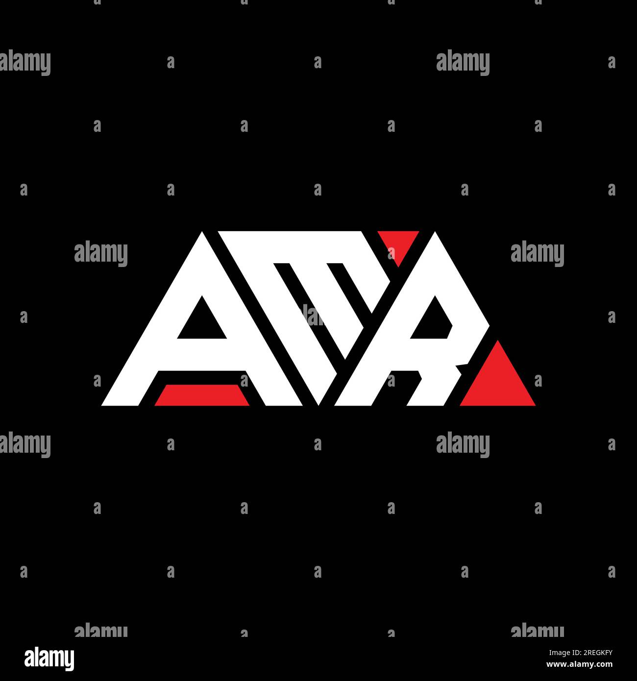 AMR triangle letter logo design with triangle shape. AMR triangle logo ...