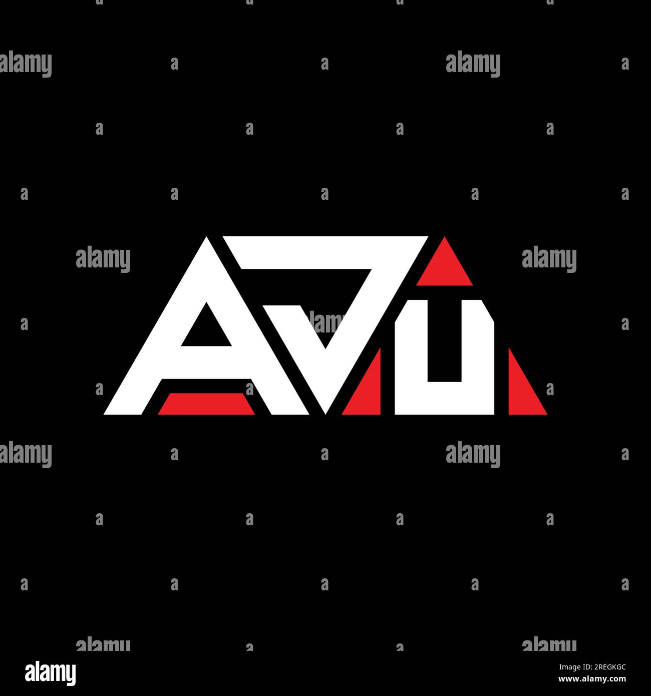 AJU triangle letter logo design with triangle shape. AJU triangle logo ...