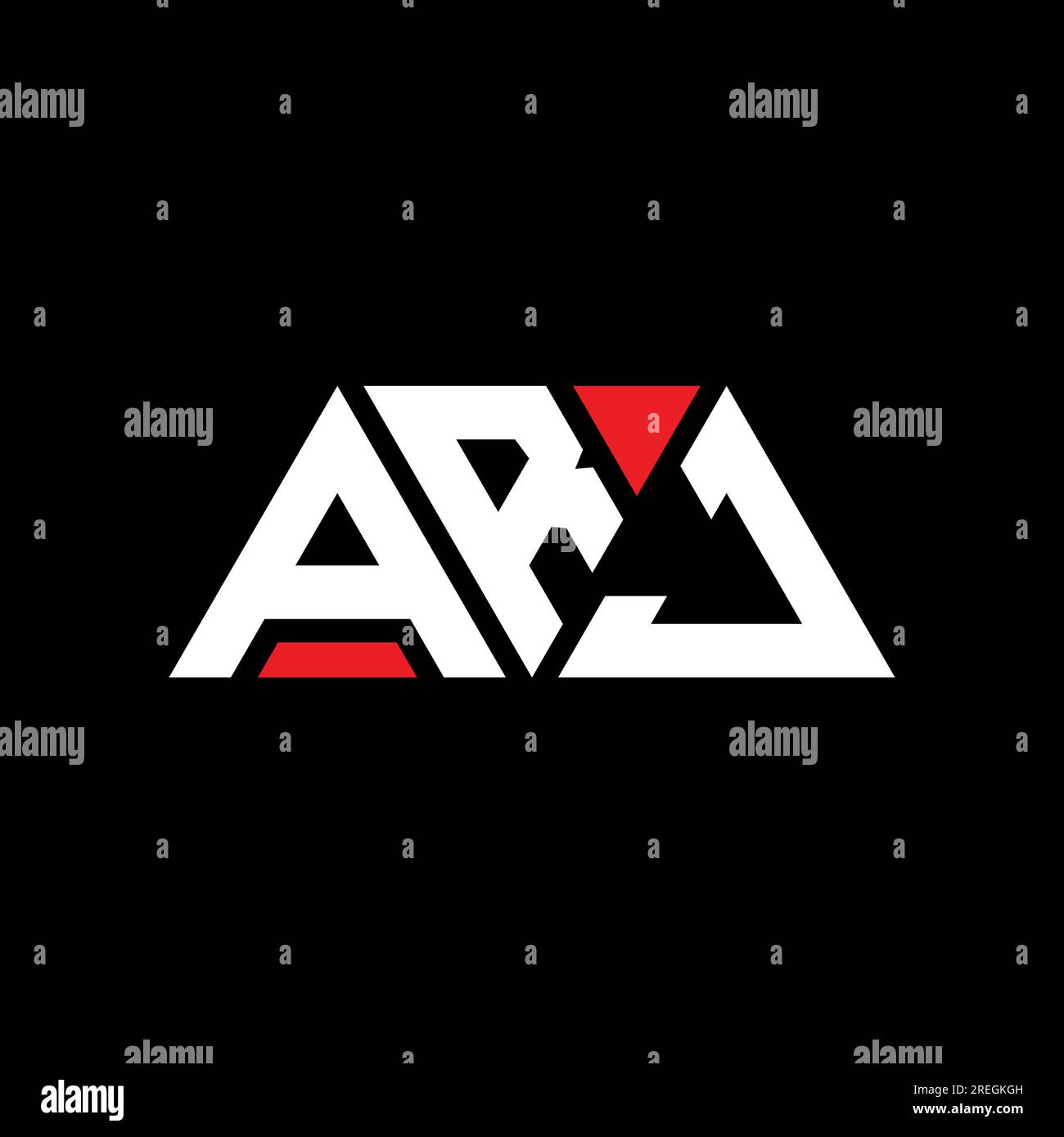 ARJ triangle letter logo design with triangle shape. ARJ triangle logo ...