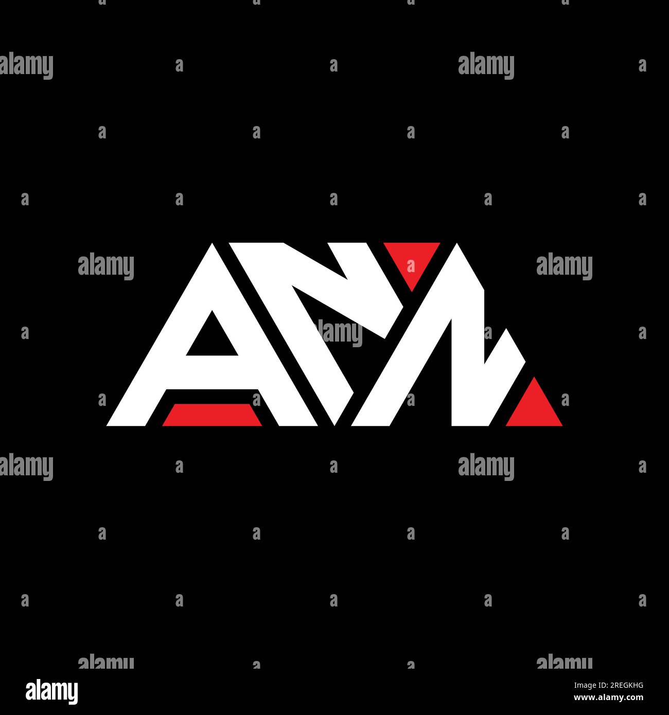 ANN triangle letter logo design with triangle shape. ANN triangle logo ...