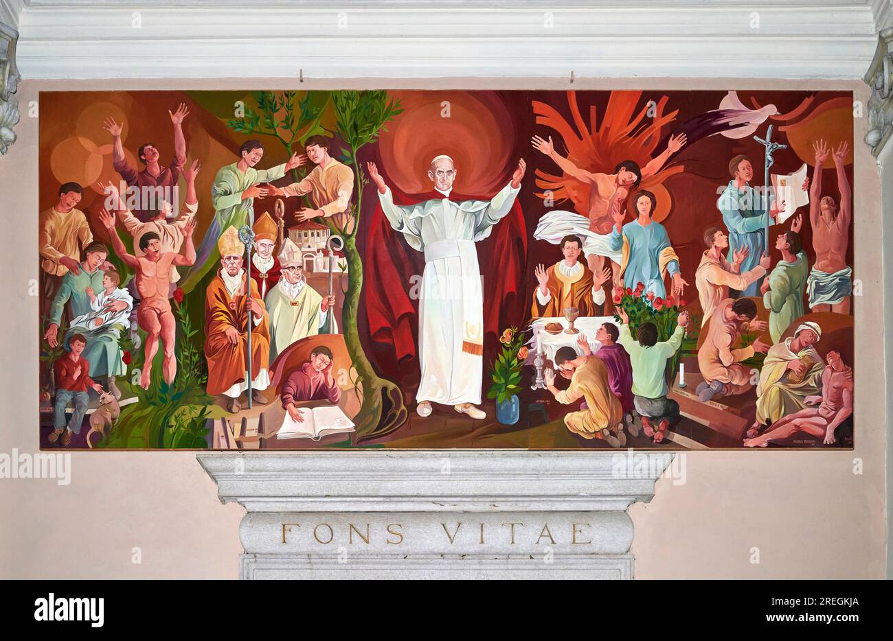 Paolo VI - olio su tela - Luigi Salve - 1986 - Brescia, chiesa di san ...