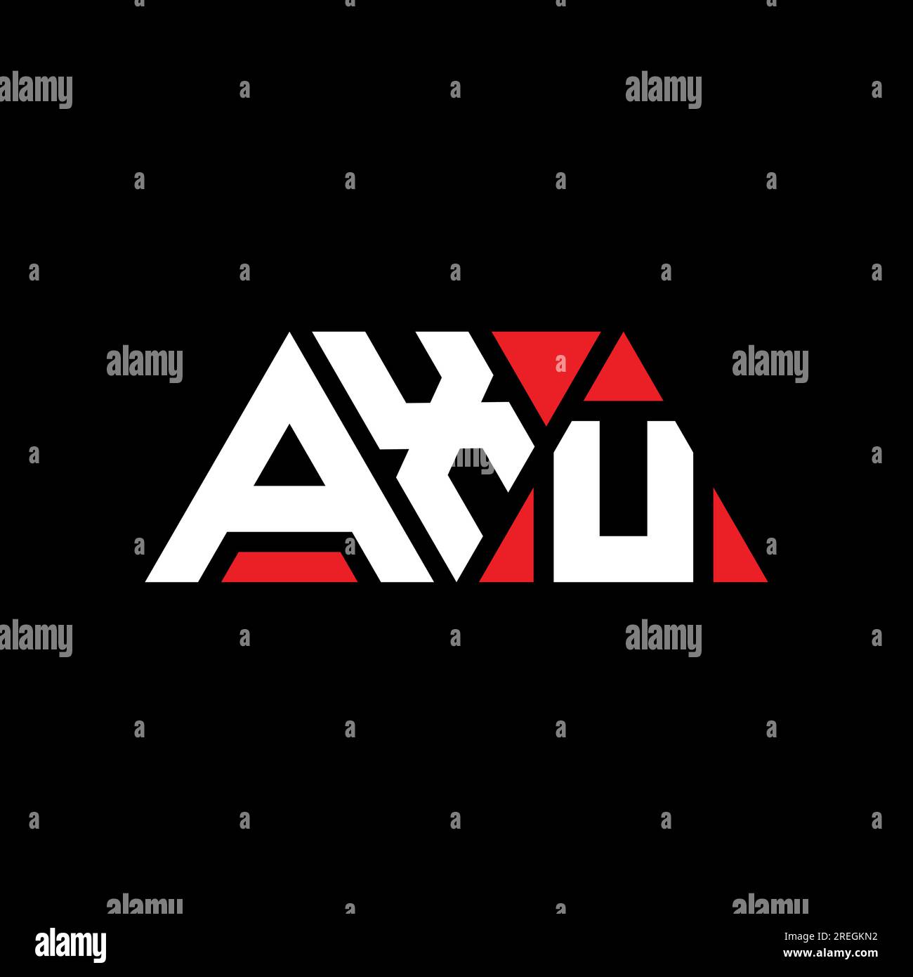 AXU triangle letter logo design with triangle shape. AXU triangle logo ...