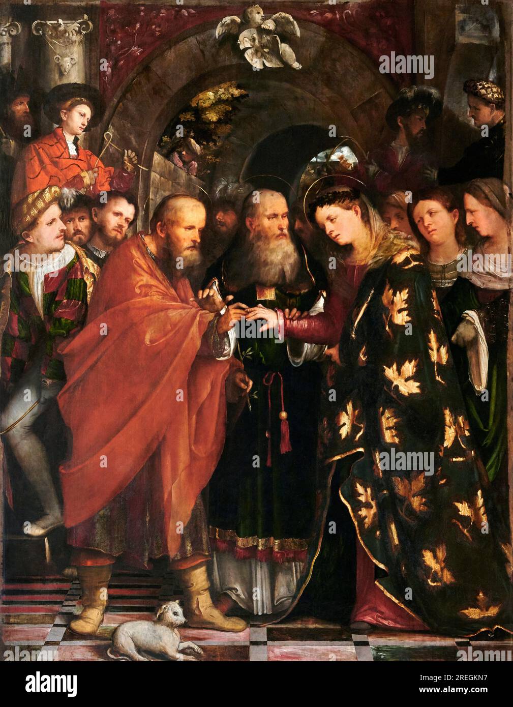 Sposalizio della Vergine - olio su tela - Girolamo Romani detto ...