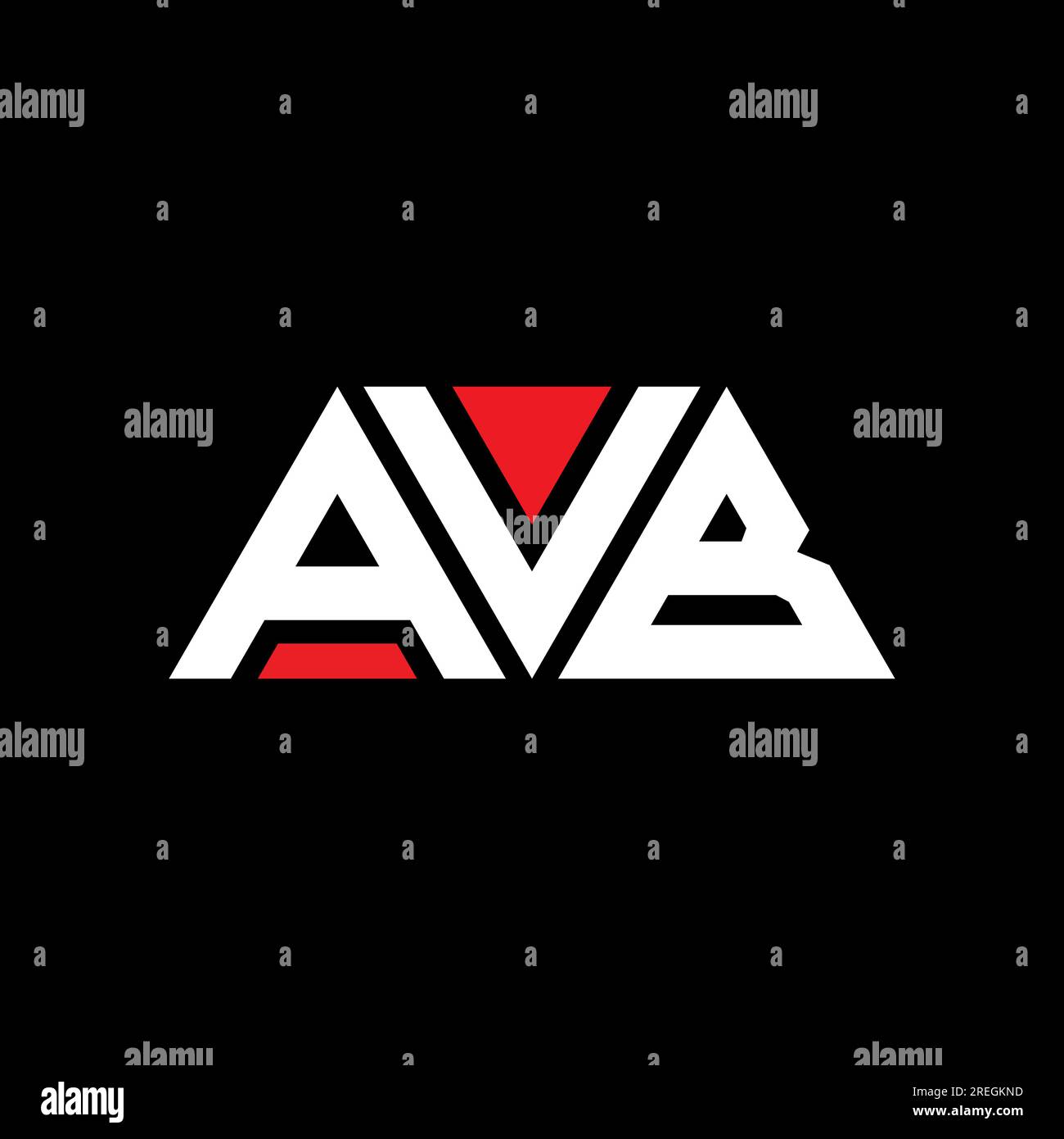AVB triangle letter logo design with triangle shape. AVB triangle logo ...