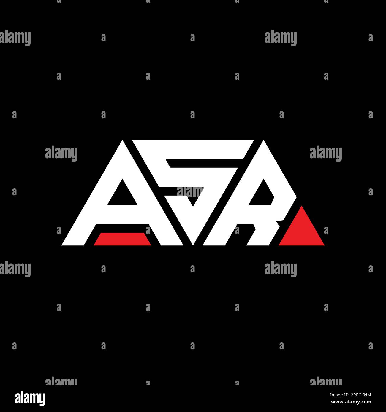 ASR triangle letter logo design with triangle shape. ASR triangle logo ...