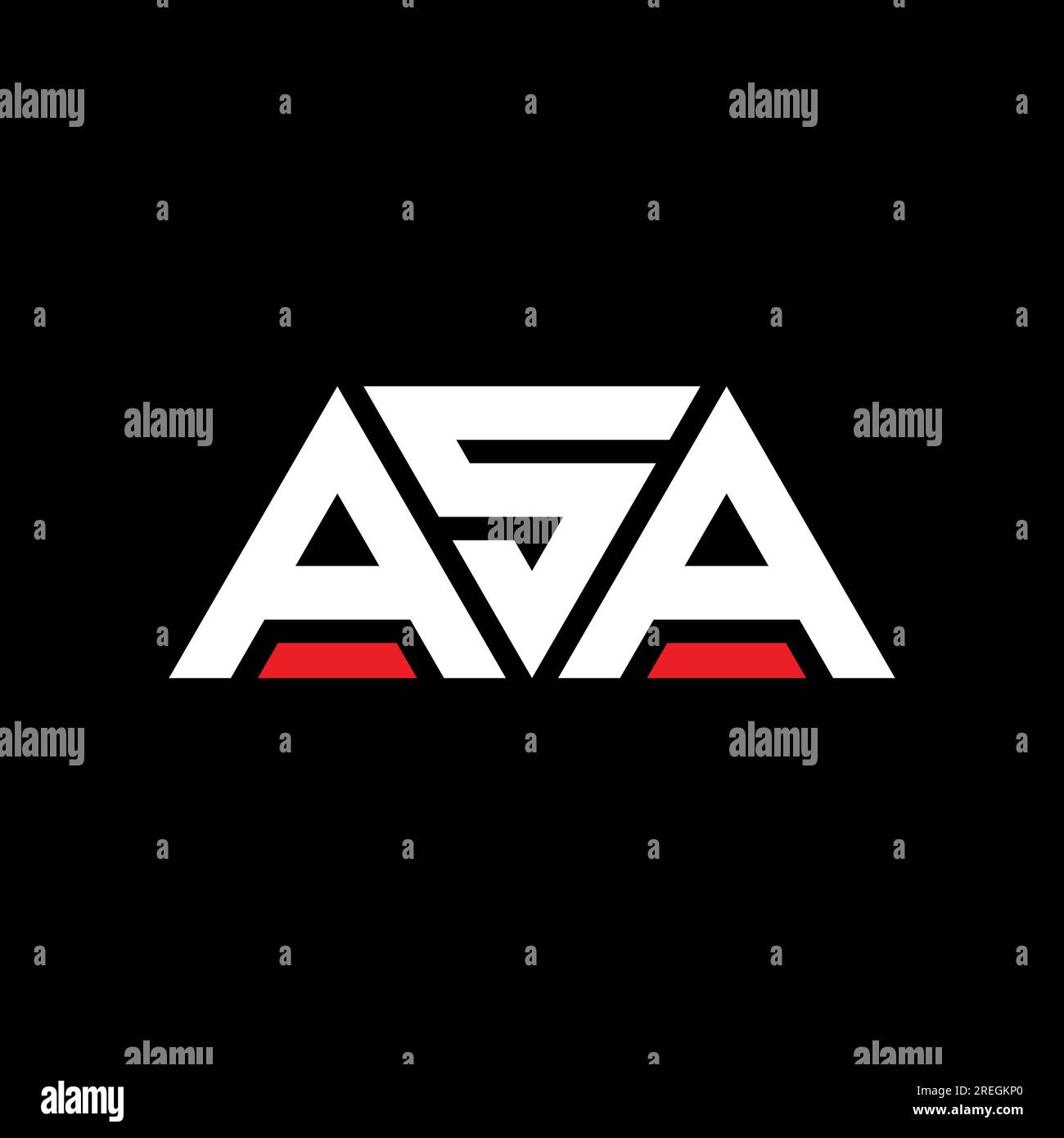 ASA triangle letter logo design with triangle shape. ASA triangle logo ...