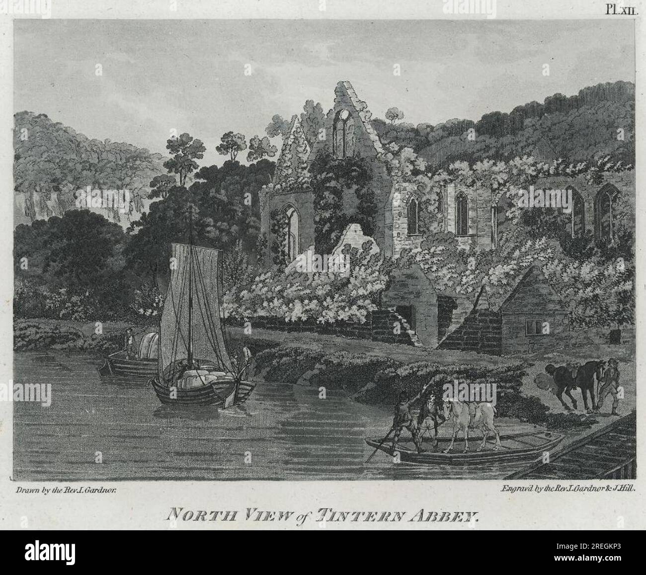 North view of tintern abbey hi-res stock photography and images - Alamy