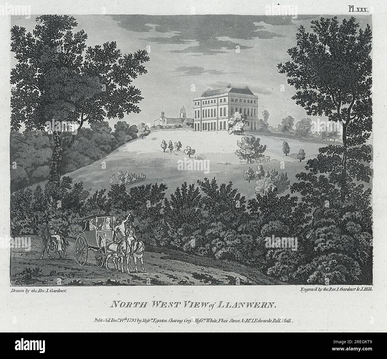 North West View of Llanwern 1793 by John Gardnor Stock Photo - Alamy