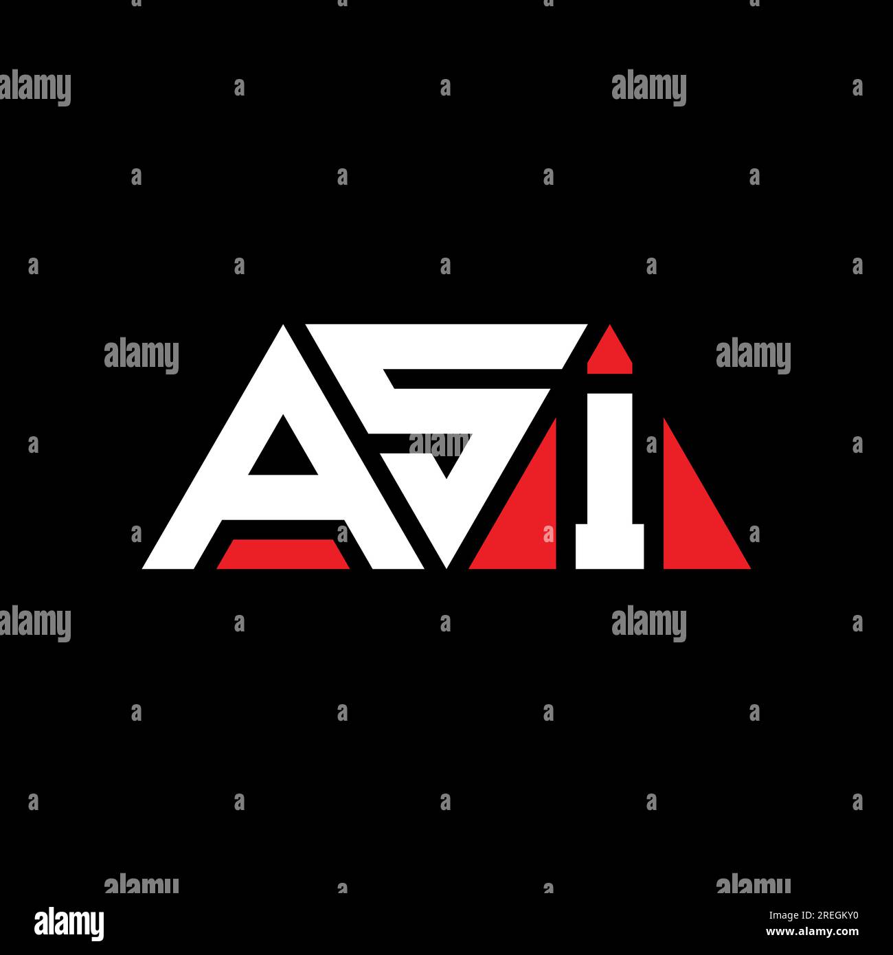 ASI triangle letter logo design with triangle shape. ASI triangle logo ...