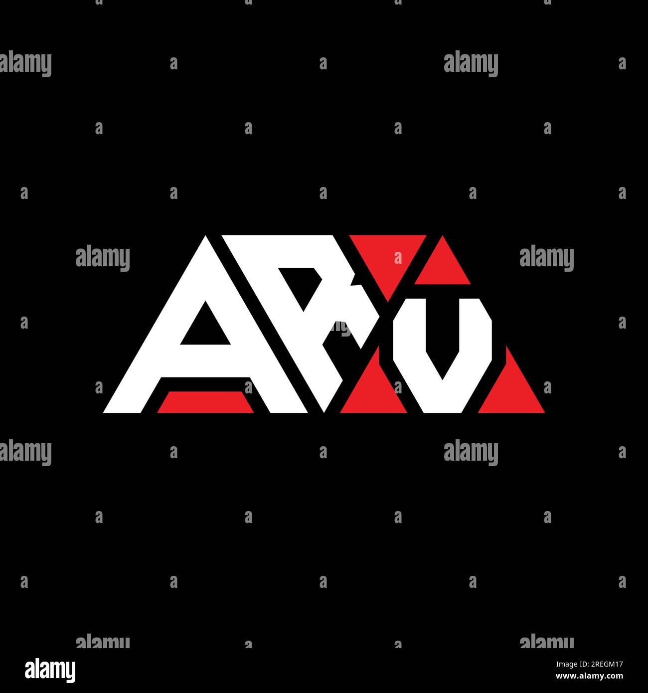 ARV triangle letter logo design with triangle shape. ARV triangle logo ...