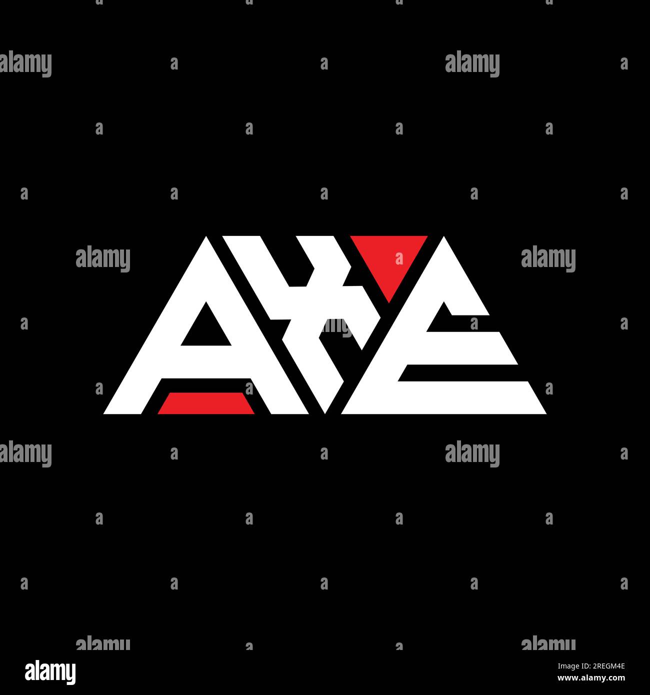 AXE triangle letter logo design with triangle shape. AXE triangle logo ...