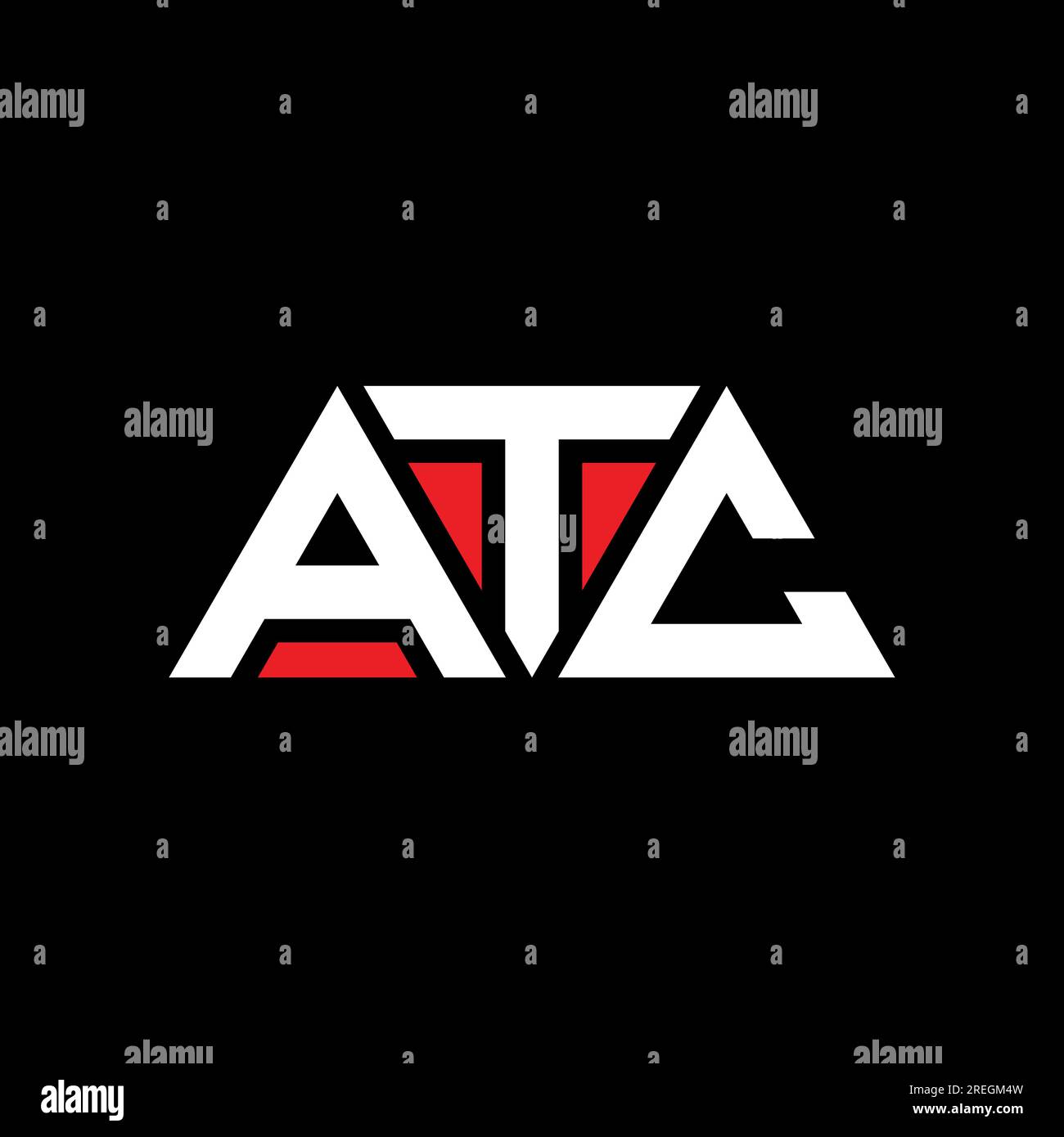 ATC triangle letter logo design with triangle shape. ATC triangle logo ...
