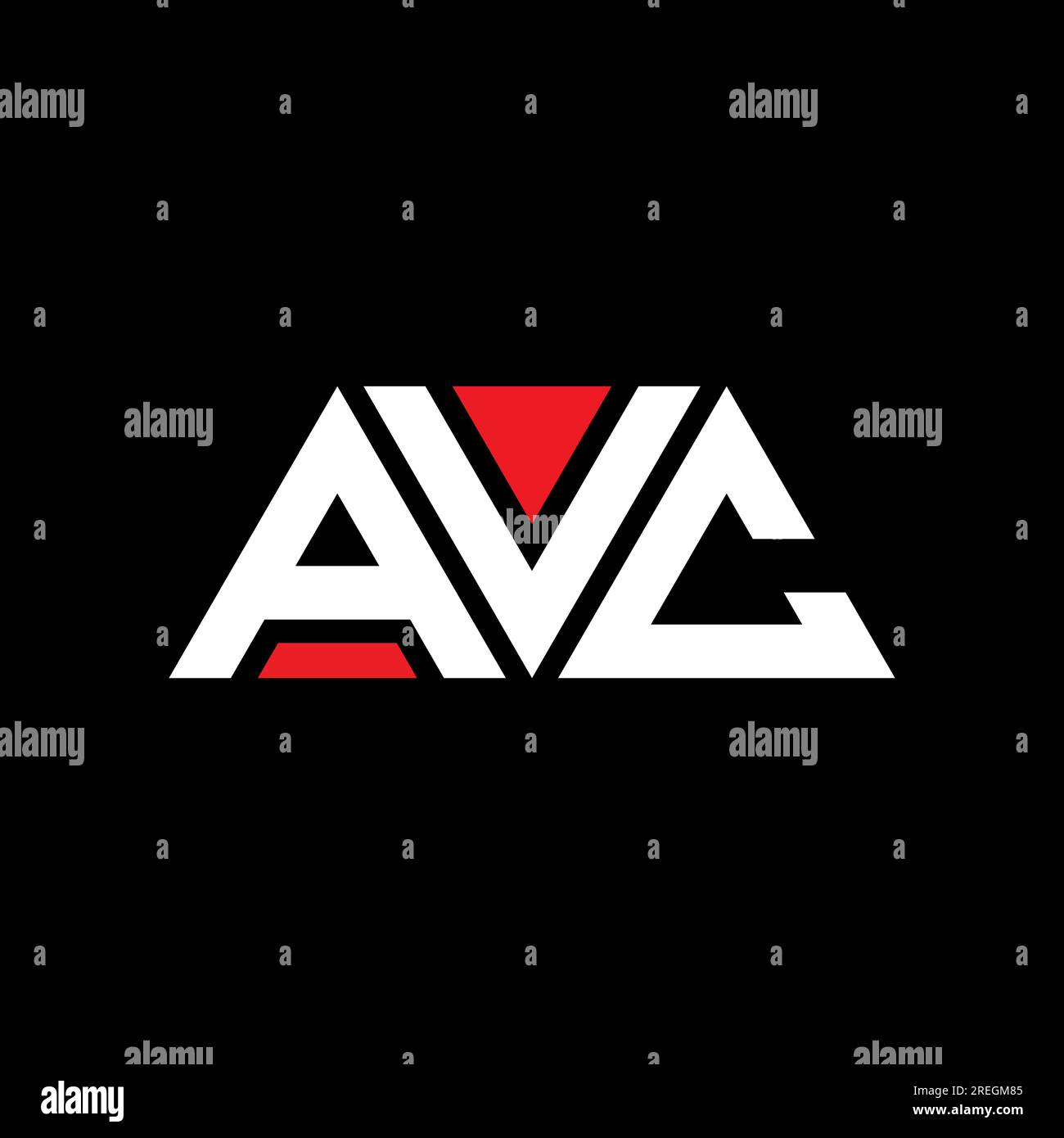 AVC triangle letter logo design with triangle shape. AVC triangle logo ...