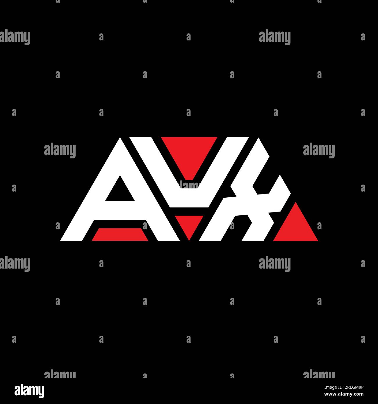 AUX triangle letter logo design with triangle shape. AUX triangle logo ...