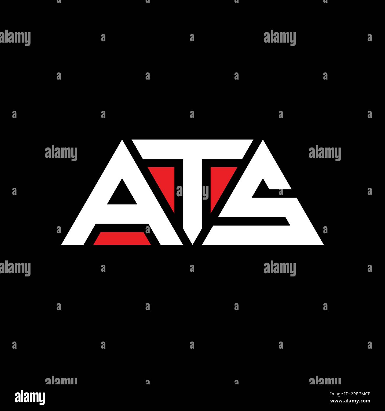 ATS triangle letter logo design with triangle shape. ATS triangle logo ...