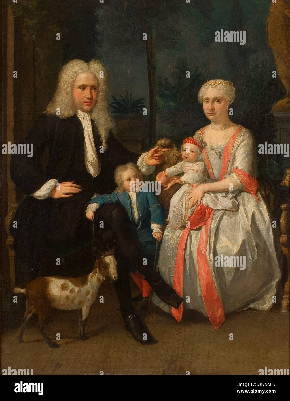 Portrait of a couple with two children between 1730 and 1735 by ...
