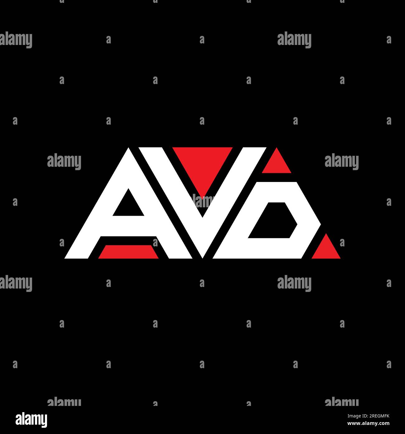 AVD triangle letter logo design with triangle shape. AVD triangle logo ...