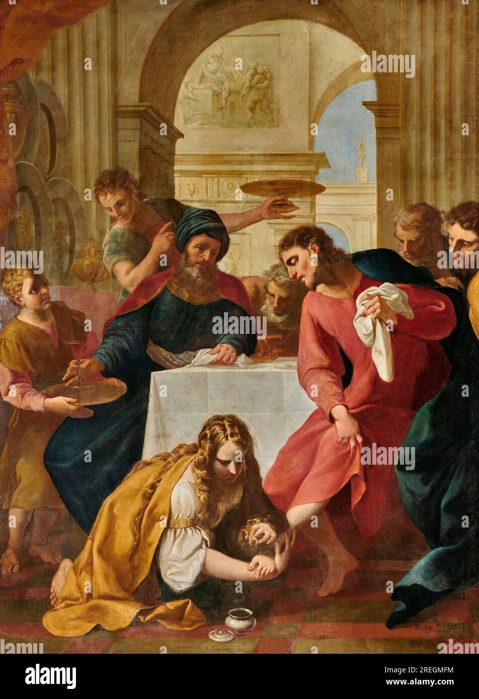 Cena in casa di Simone fariseo - olio su tela - Giuseppe Tortelli ...