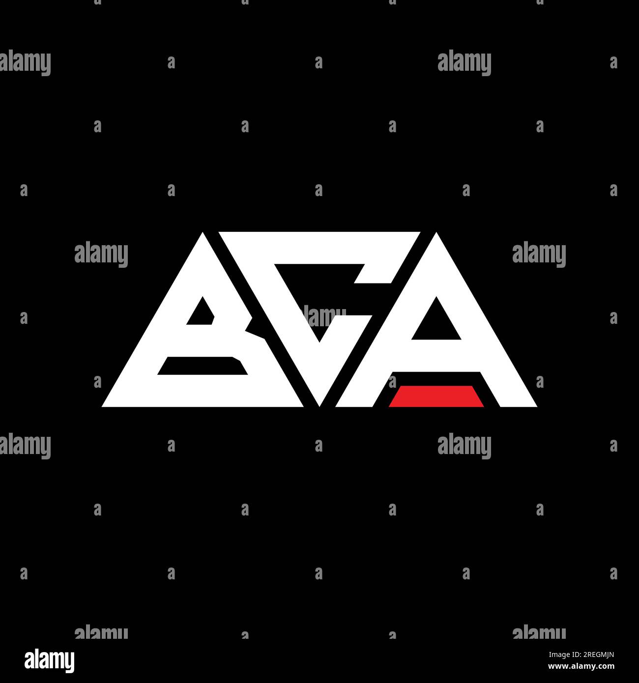 BCA triangle letter logo design with triangle shape. BCA triangle logo ...