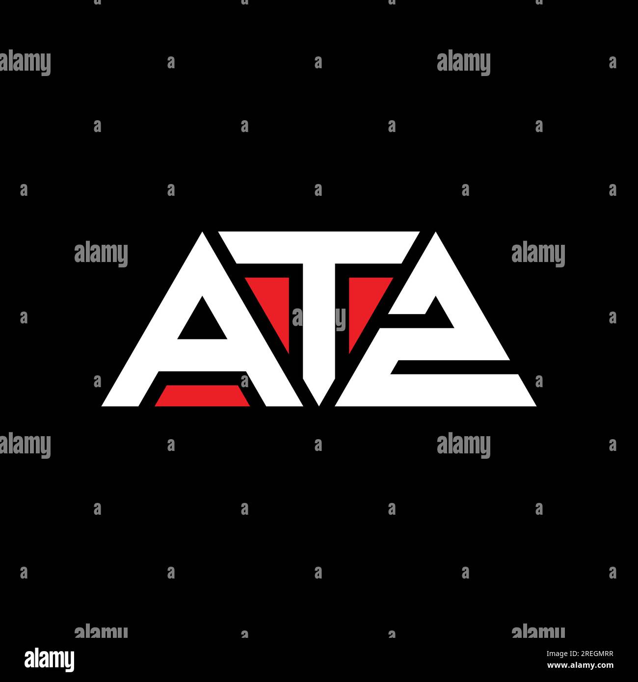 ATZ triangle letter logo design with triangle shape. ATZ triangle logo ...