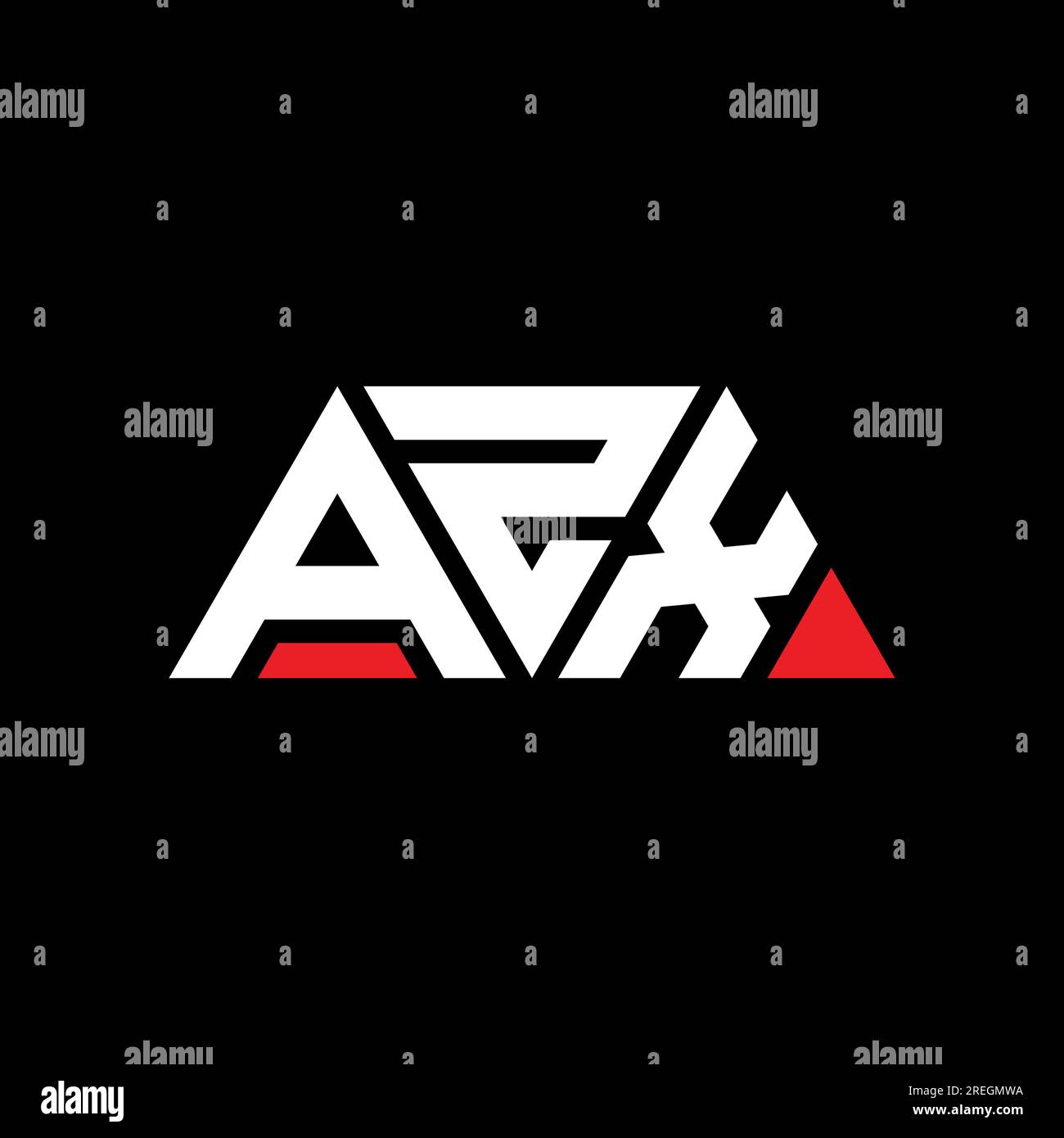 AZX triangle letter logo design with triangle shape. AZX triangle logo ...