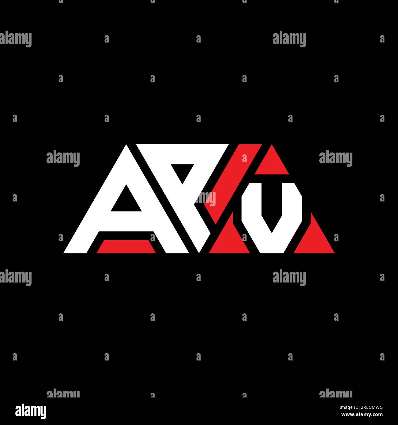 APV triangle letter logo design with triangle shape. APV triangle logo ...