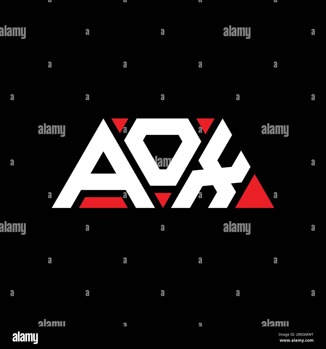 AOX triangle letter logo design with triangle shape. AOX triangle logo ...