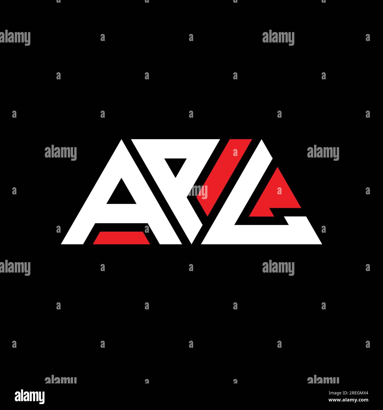APL triangle letter logo design with triangle shape. APL triangle logo ...