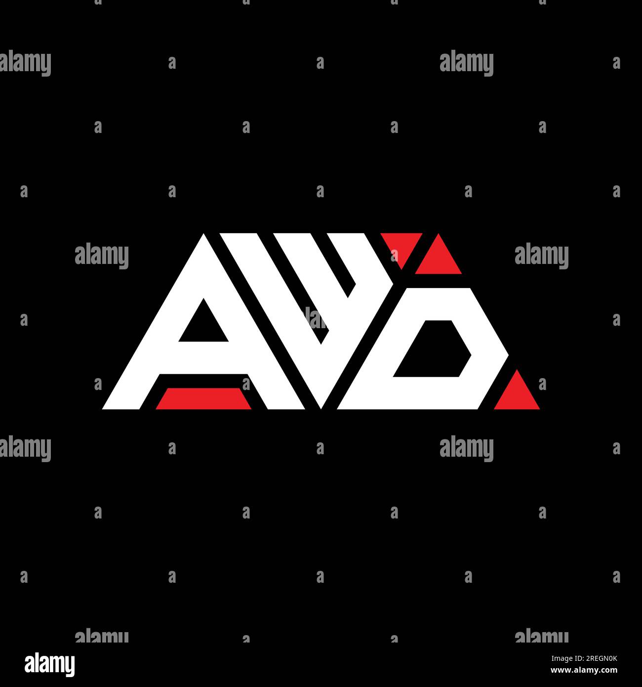 AWD triangle letter logo design with triangle shape. AWD triangle logo ...