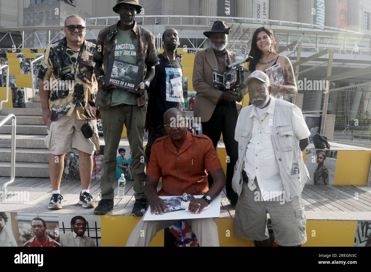 BROOKLYN, NEW YORK, JULY 27: Photographer Jamel Shabazz sits in ...