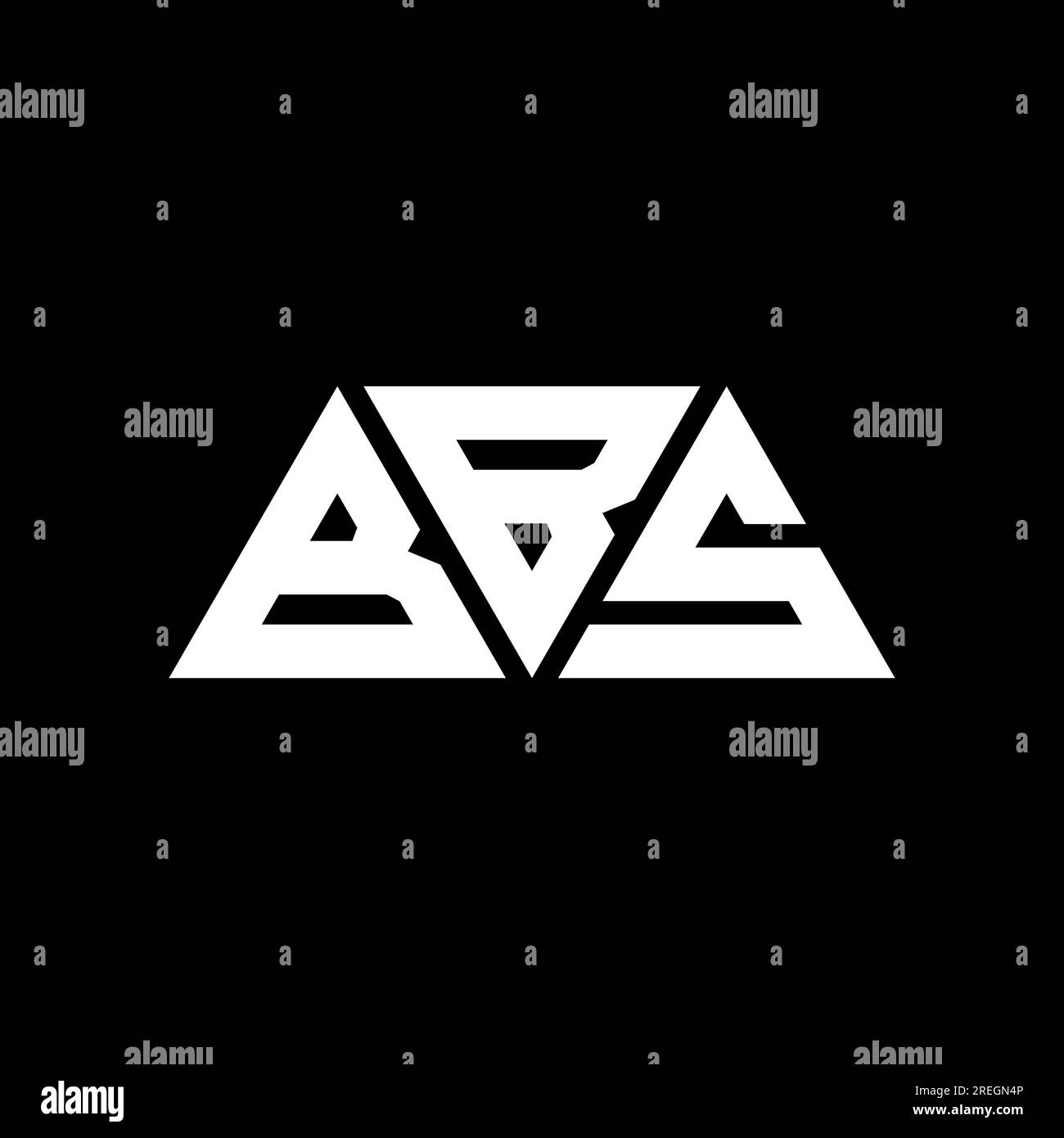 BBS triangle letter logo design with triangle shape. BBS triangle logo ...