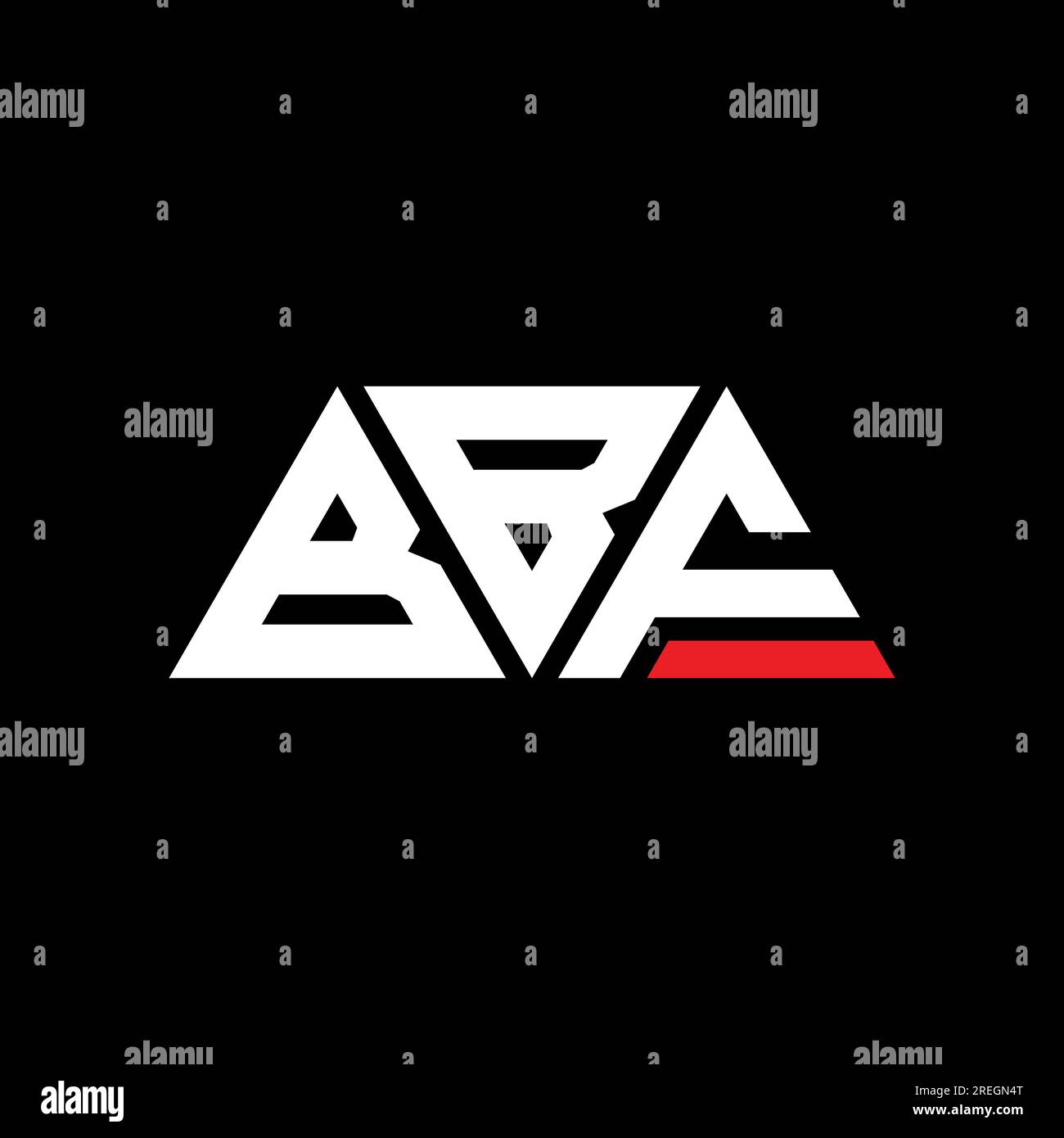 BBF triangle letter logo design with triangle shape. BBF triangle logo ...