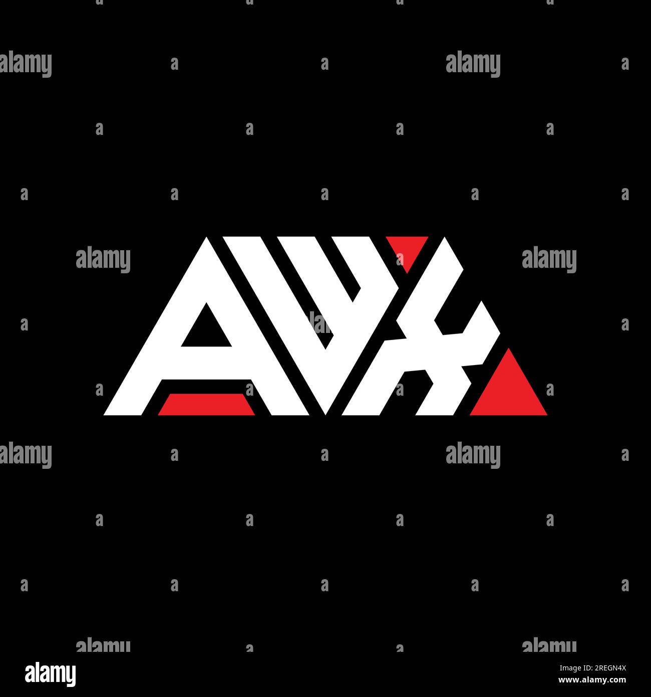 AWX triangle letter logo design with triangle shape. AWX triangle logo ...