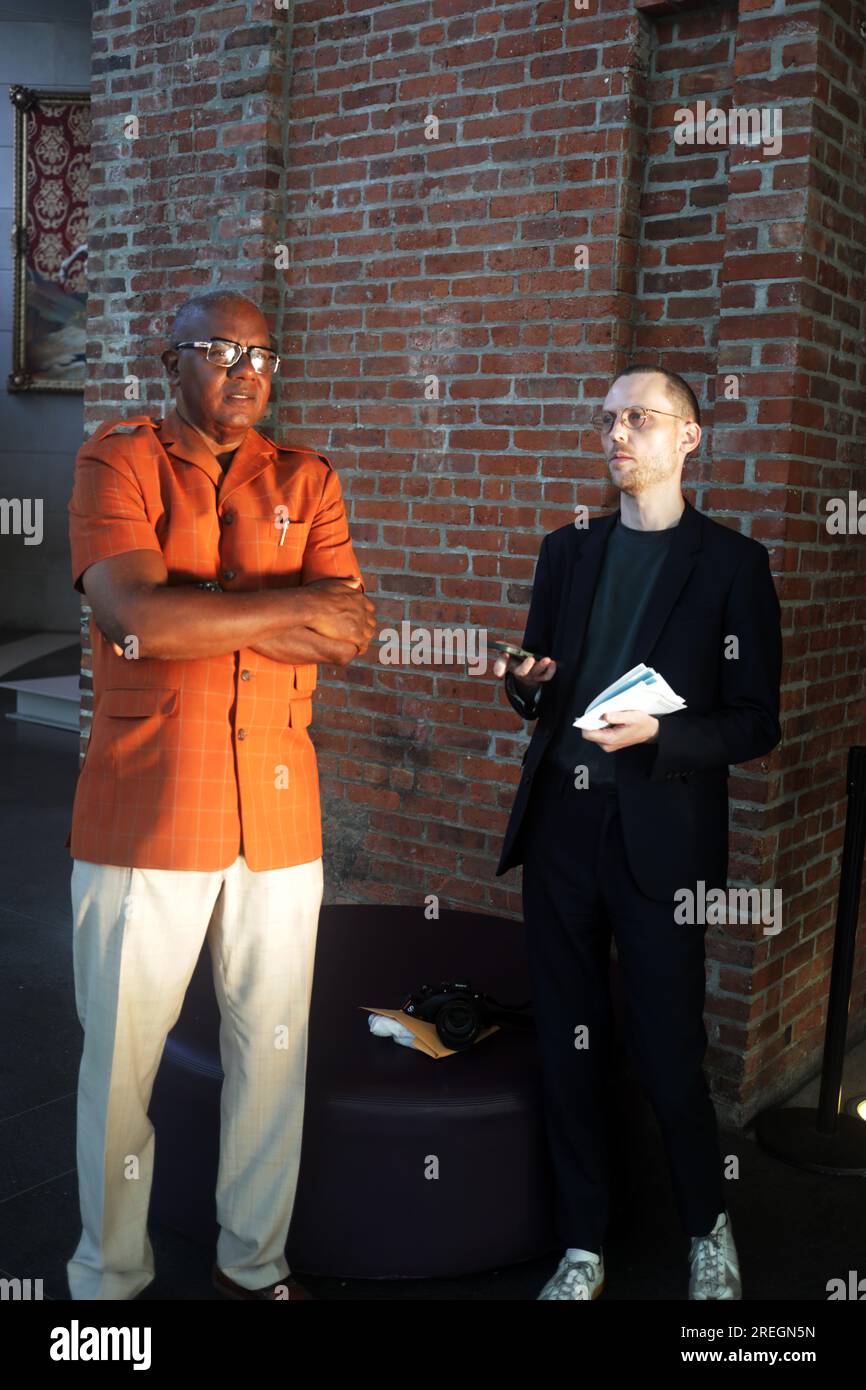 BROOKLYN, NEW YORK, JULY 27: Photographer Jamel Shabazz sits in ...