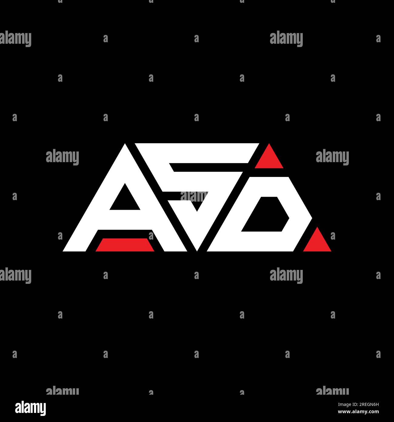 ASD triangle letter logo design with triangle shape. ASD triangle logo ...