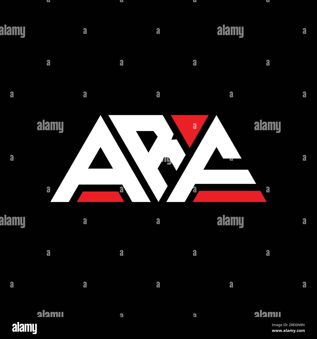 ARF triangle letter logo design with triangle shape. ARF triangle logo ...