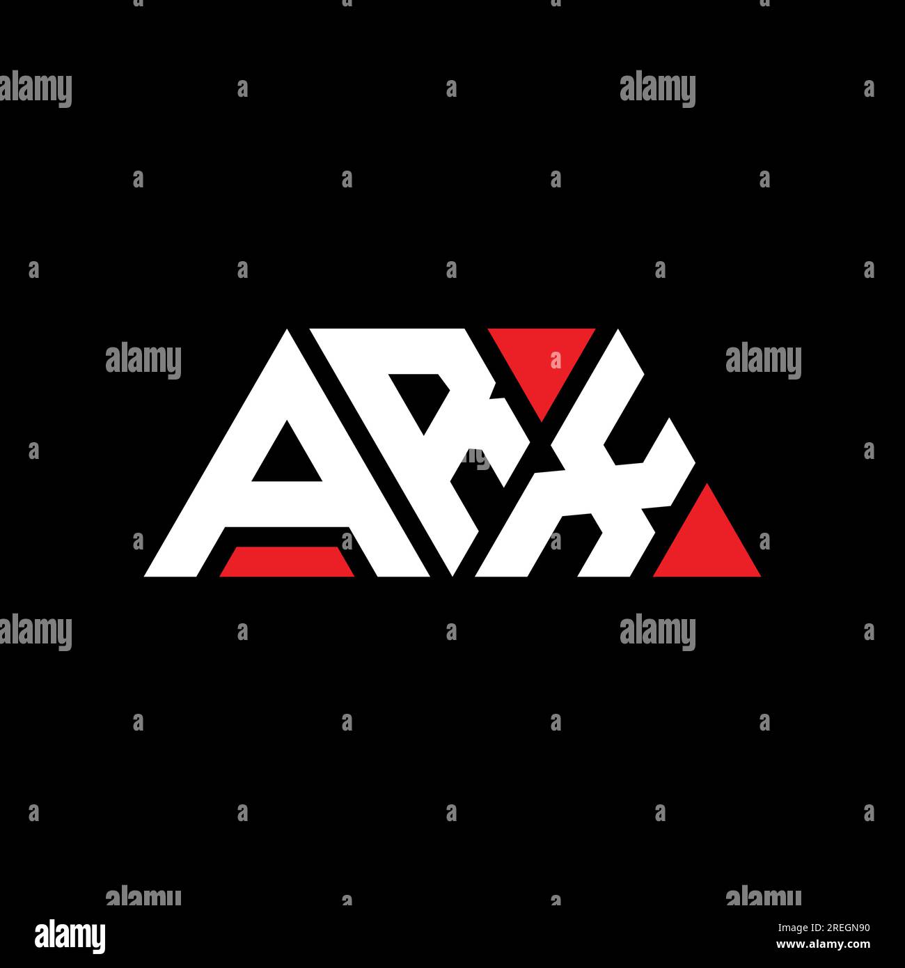 ARX triangle letter logo design with triangle shape. ARX triangle logo ...