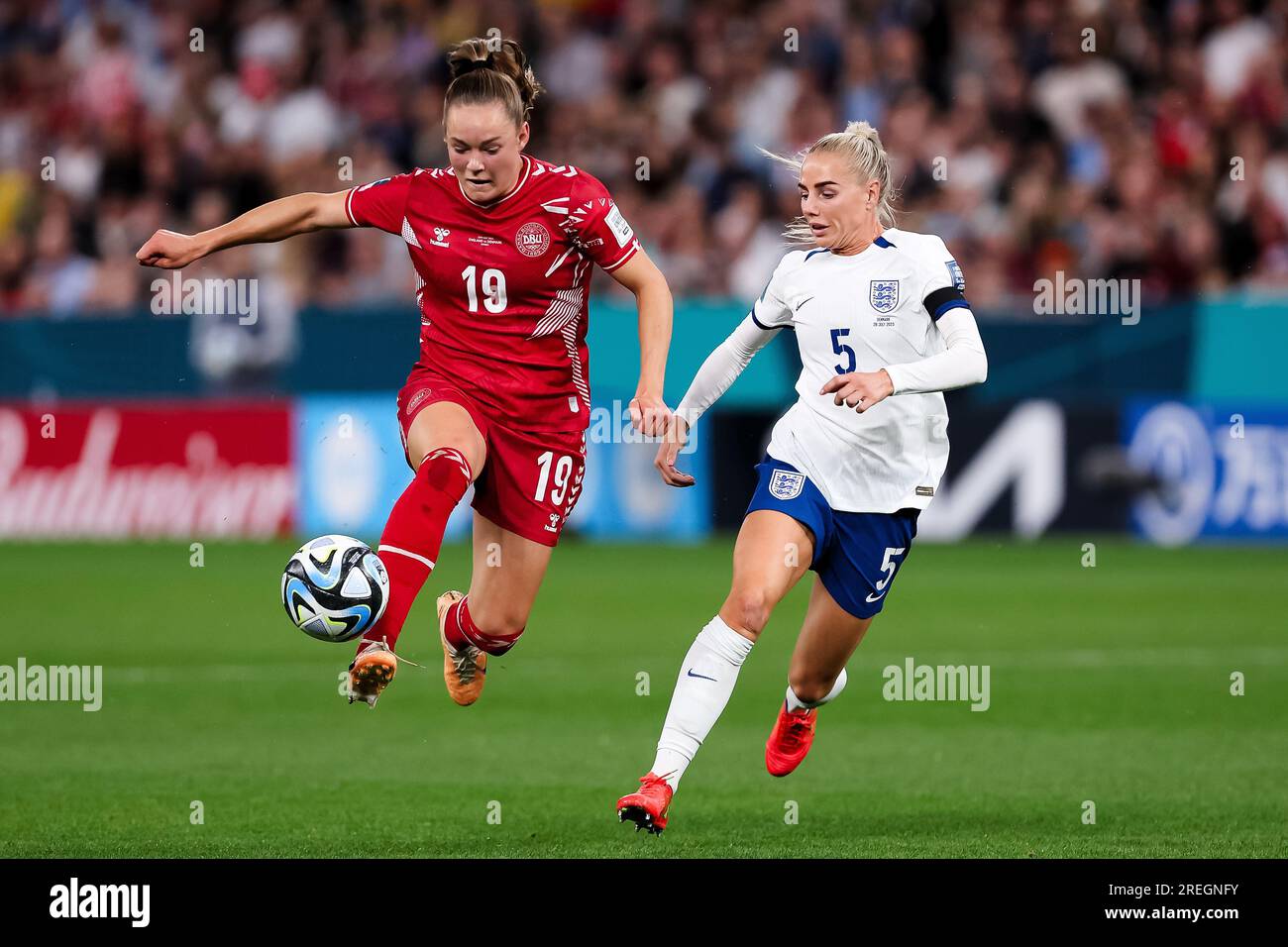 Sydney, Australia, 28 July, 2023. Janni Thomsen of Denmark controls the ...
