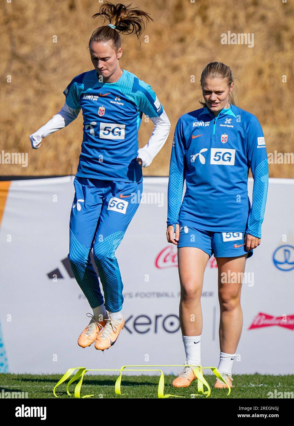 Auckland, New Zealand 20230728.Norway's Mathilde Harviken (left) and ...