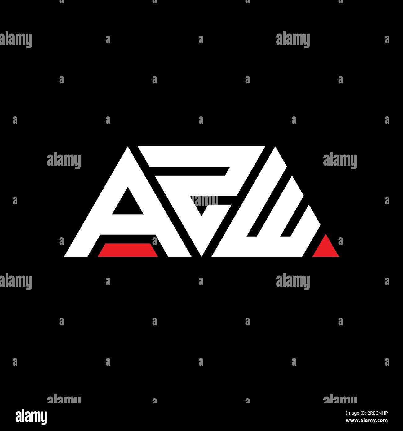 AZW triangle letter logo design with triangle shape. AZW triangle logo ...
