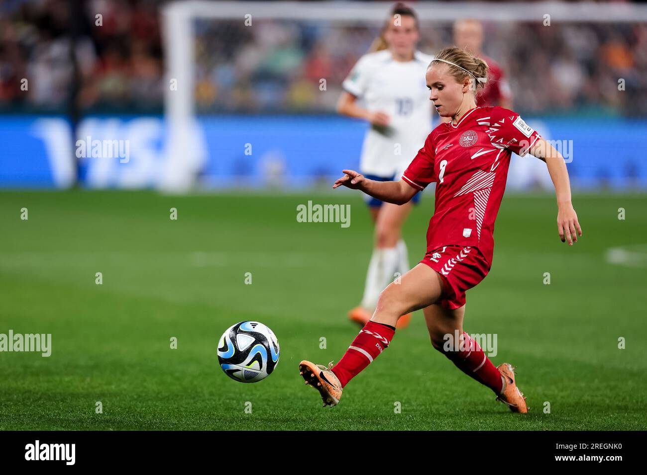 Sydney, Australia, 28 July, 2023. Josefine Hasbo of Denmark passes the ...