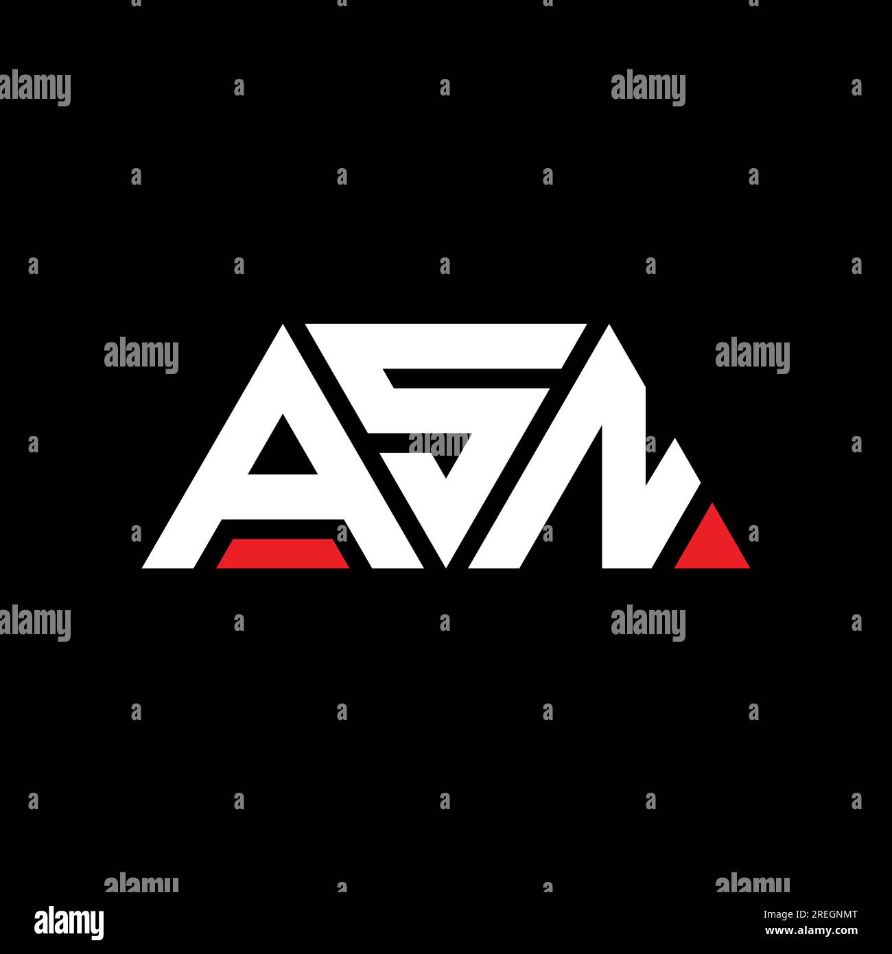 ASN triangle letter logo design with triangle shape. ASN triangle logo ...