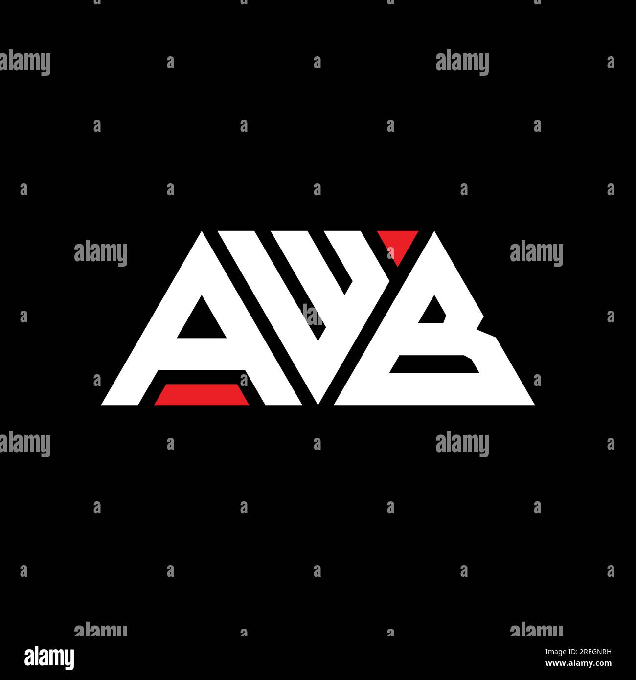 AWB triangle letter logo design with triangle shape. AWB triangle logo ...