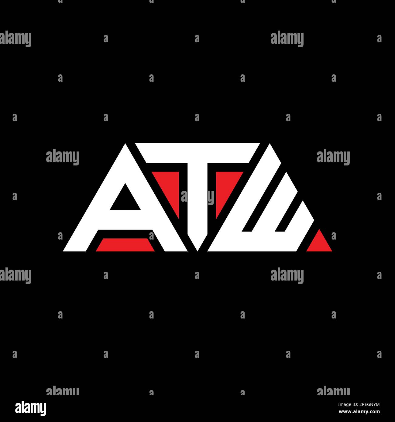 ATW triangle letter logo design with triangle shape. ATW triangle logo ...